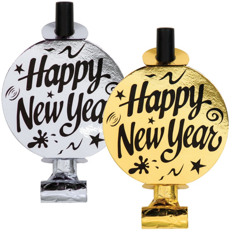 Happy New Year Foil Glitter Blowouts Gold and Silver: Party at Lewis ...