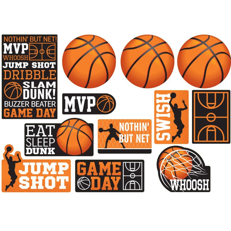 Nothin But Net Basketball Cutouts: Party at Lewis Elegant Party ...