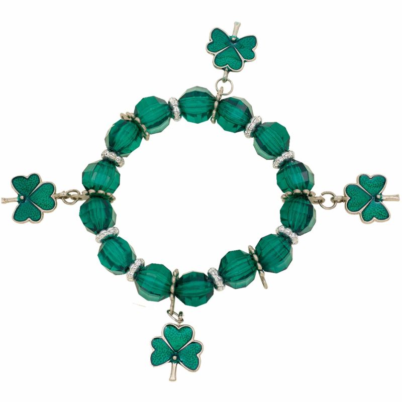 St. Patrick's Day Shamrock Plastic Stretch Bracelet: Party at Lewis ...