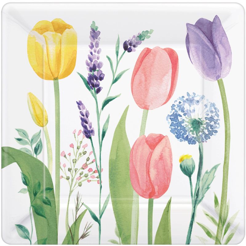 Tulip Garden Square 7-inch Plates: Party at Lewis Elegant Party ...