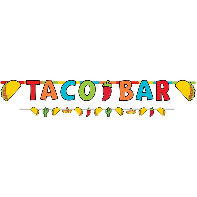 Taco Bar Jumbo Letter Banner Set: Party at Lewis Elegant Party Supplies ...