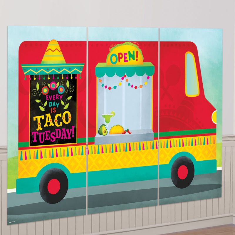 Taco Truck Scene Setter Backdrop: Party at Lewis Elegant Party Supplies ...