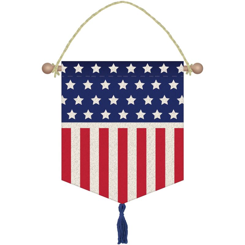 Stars and Stripes Hanging Canvas Banner: Party at Lewis Elegant Party ...