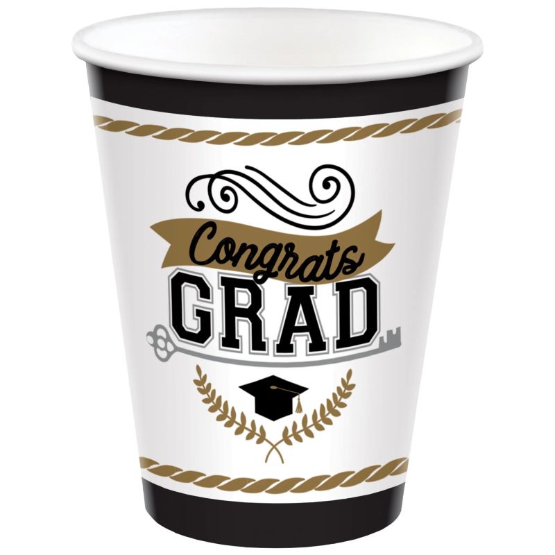 Graduation Achievement Is Key 9 oz Paper Cups: Party at Lewis Elegant ...