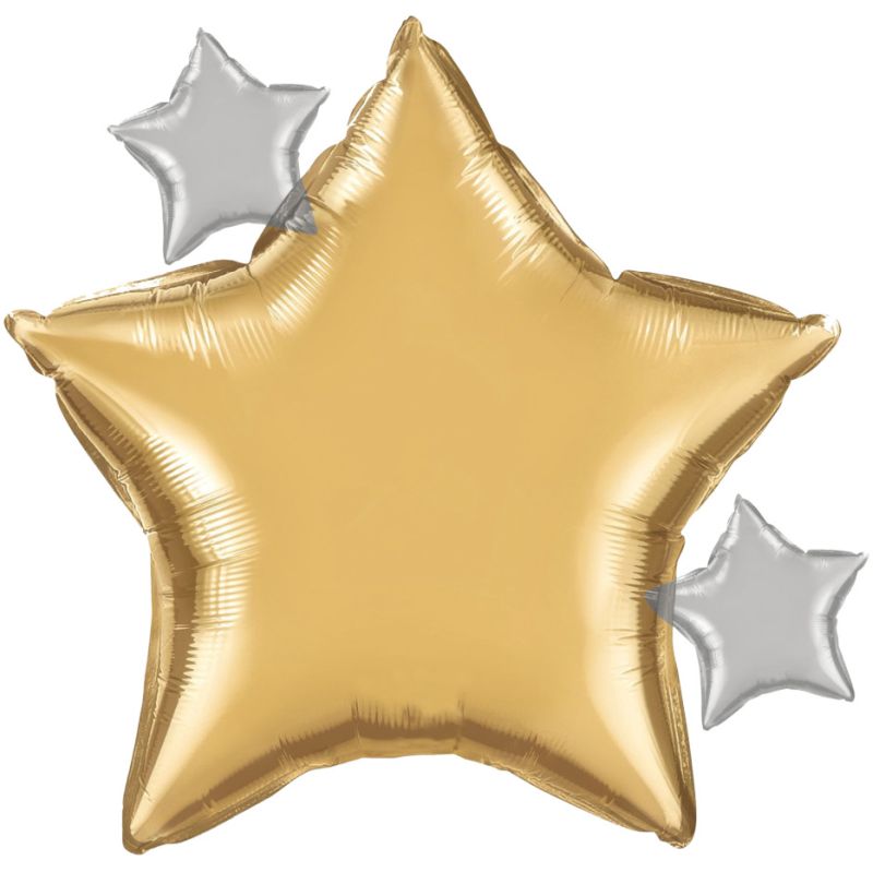 Starry Night 24-inch Star Shaped Foil Balloon: Party at Lewis Elegant ...