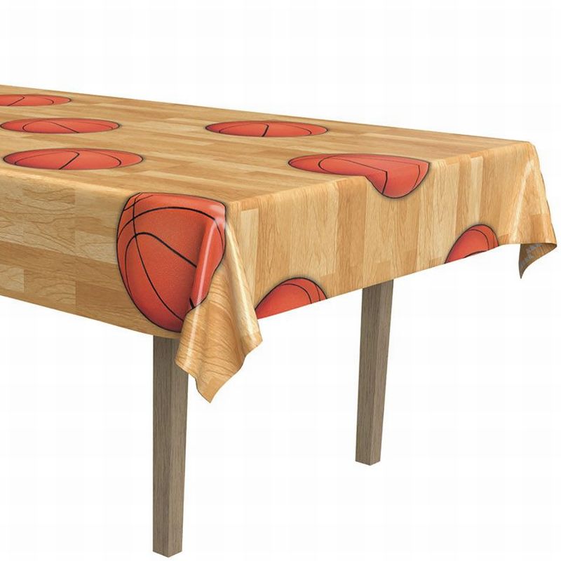 Basketball Plastic Tablecloth: Party at Lewis Elegant Party Supplies ...