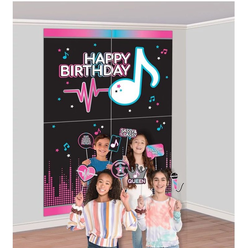 Internet Famous Birthday Scene Setter Photo Backdrop with Props: Party ...