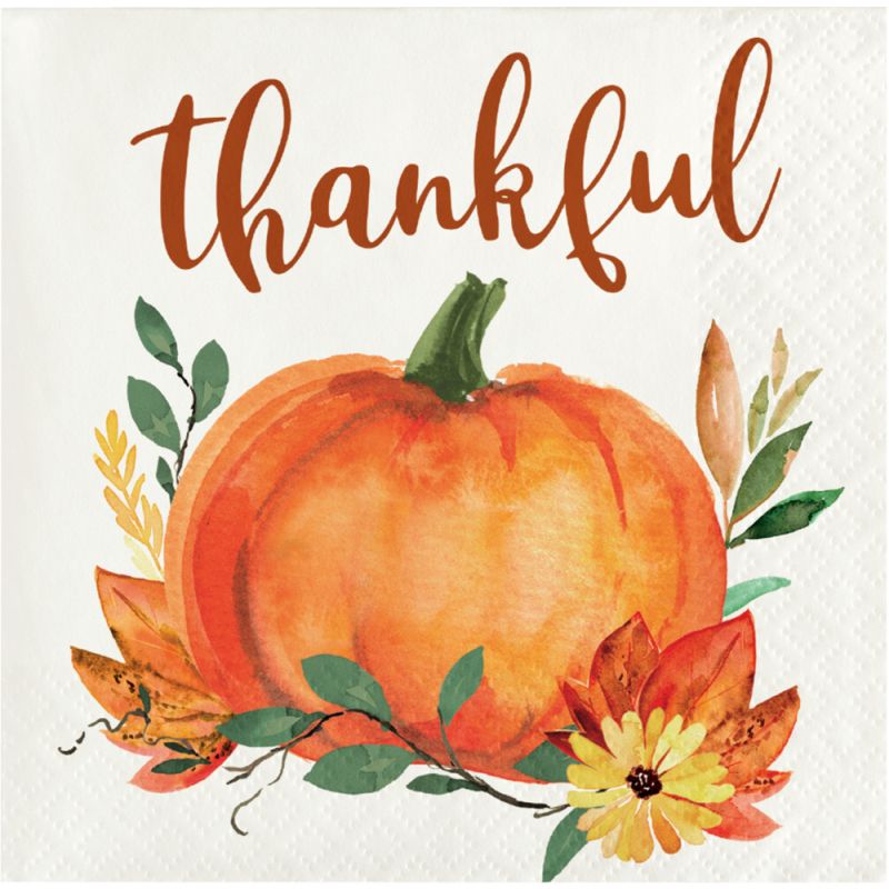 Giving Thanks Beverage Napkins: Party at Lewis Elegant Party Supplies ...
