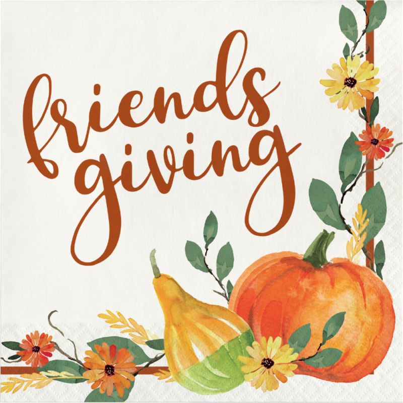 Giving Thanks Friends Giving Lunch Napkins: Party at Lewis Elegant ...