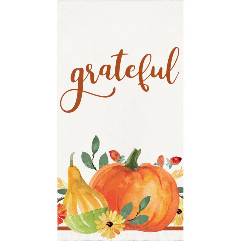 Giving Thanks Grateful 3-Ply Guest Dinner Napkins: Party at Lewis ...