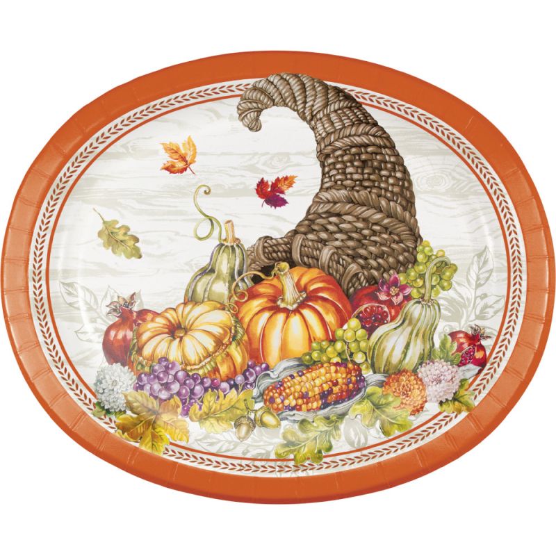 Plentiful Cornucopia 12-Inch Oval Plates: Party at Lewis Elegant Party ...