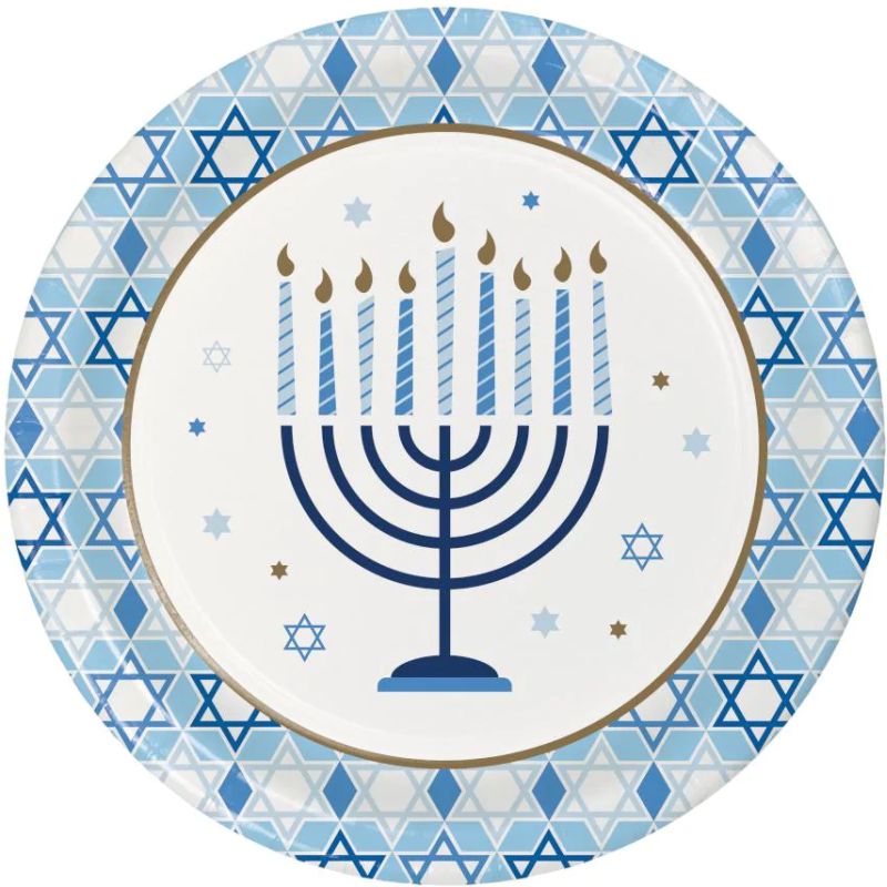Hanukkah Celebration 9-inch Plates: Party at Lewis Elegant Party ...