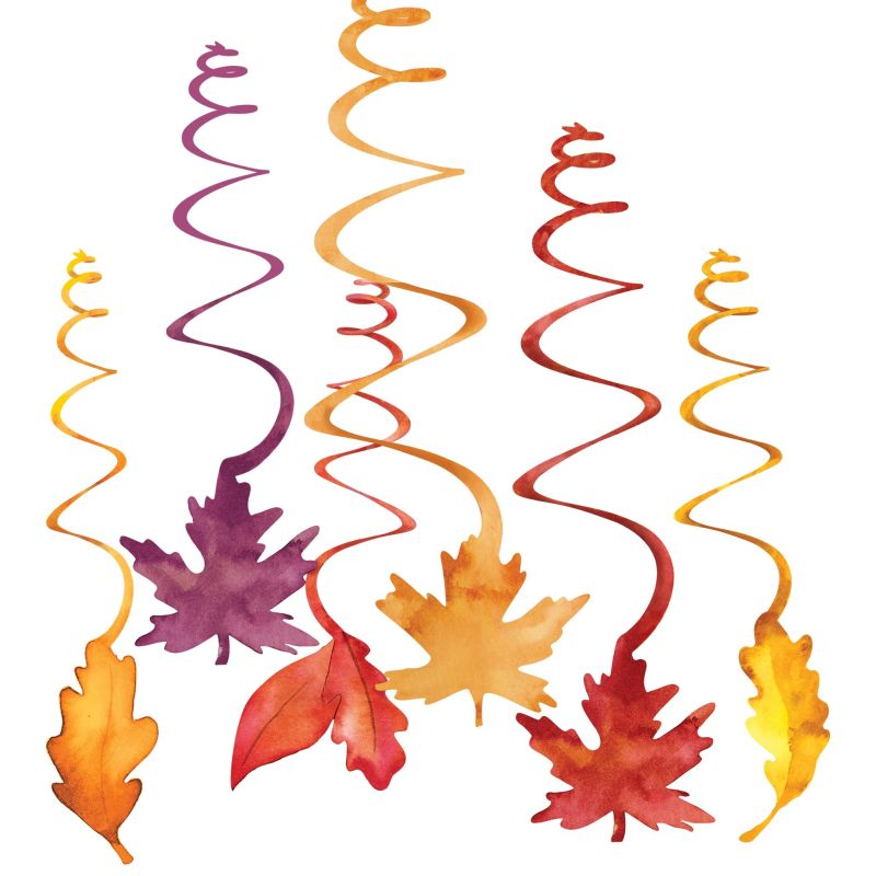 Fresh Autumn Leaves Value Pack Hanging Swirl Decoration: Party at Lewis ...