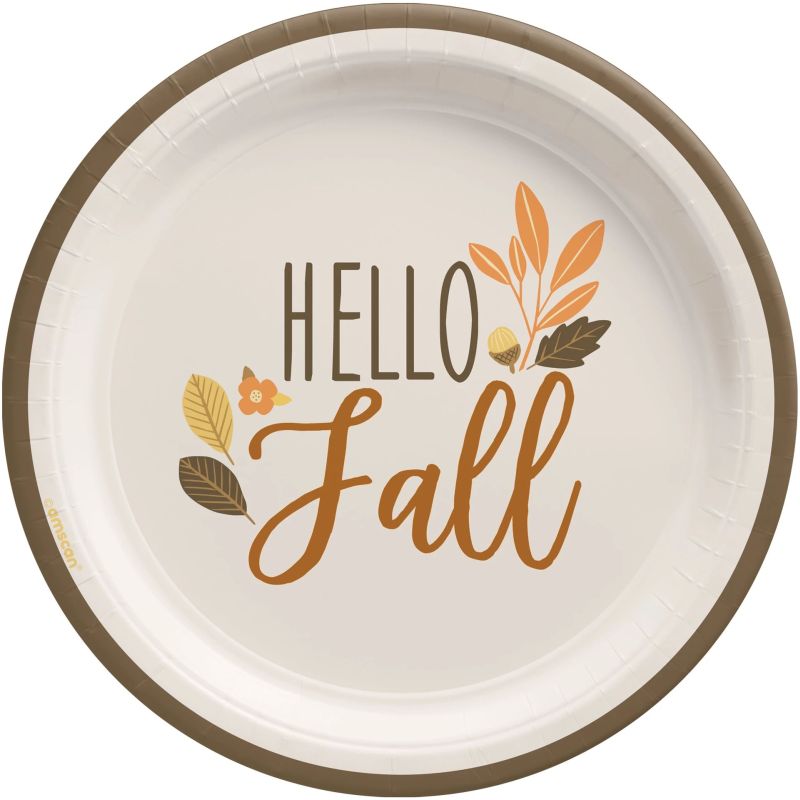 Golden Autumn 7" Plates: Party at Lewis Elegant Party Supplies, Plastic ...