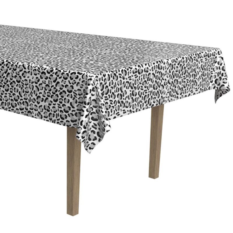 Snow Leopard Print Plastic Tablecloth: Party at Lewis Elegant Party ...