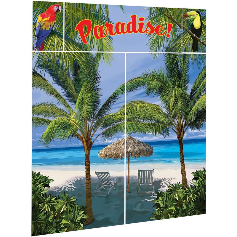 Palm Tree Paradise Scene Setter Backdrop: Party at Lewis Elegant Party ...