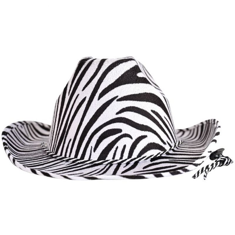 Zebra Print Cowboy Hat: Party at Lewis Elegant Party Supplies, Plastic ...