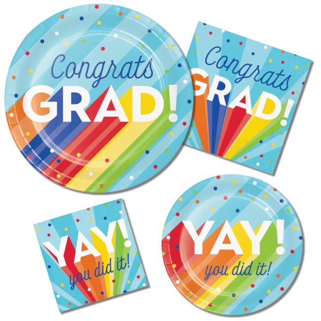 Rainbow Grad: Party at Lewis Elegant Party Supplies, Plastic Dinnerware ...