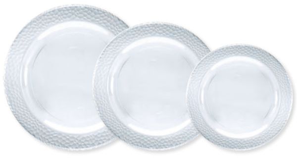 Sensations Pebble Rim Clear Plastic Dinnerware: Party at Lewis Elegant ...